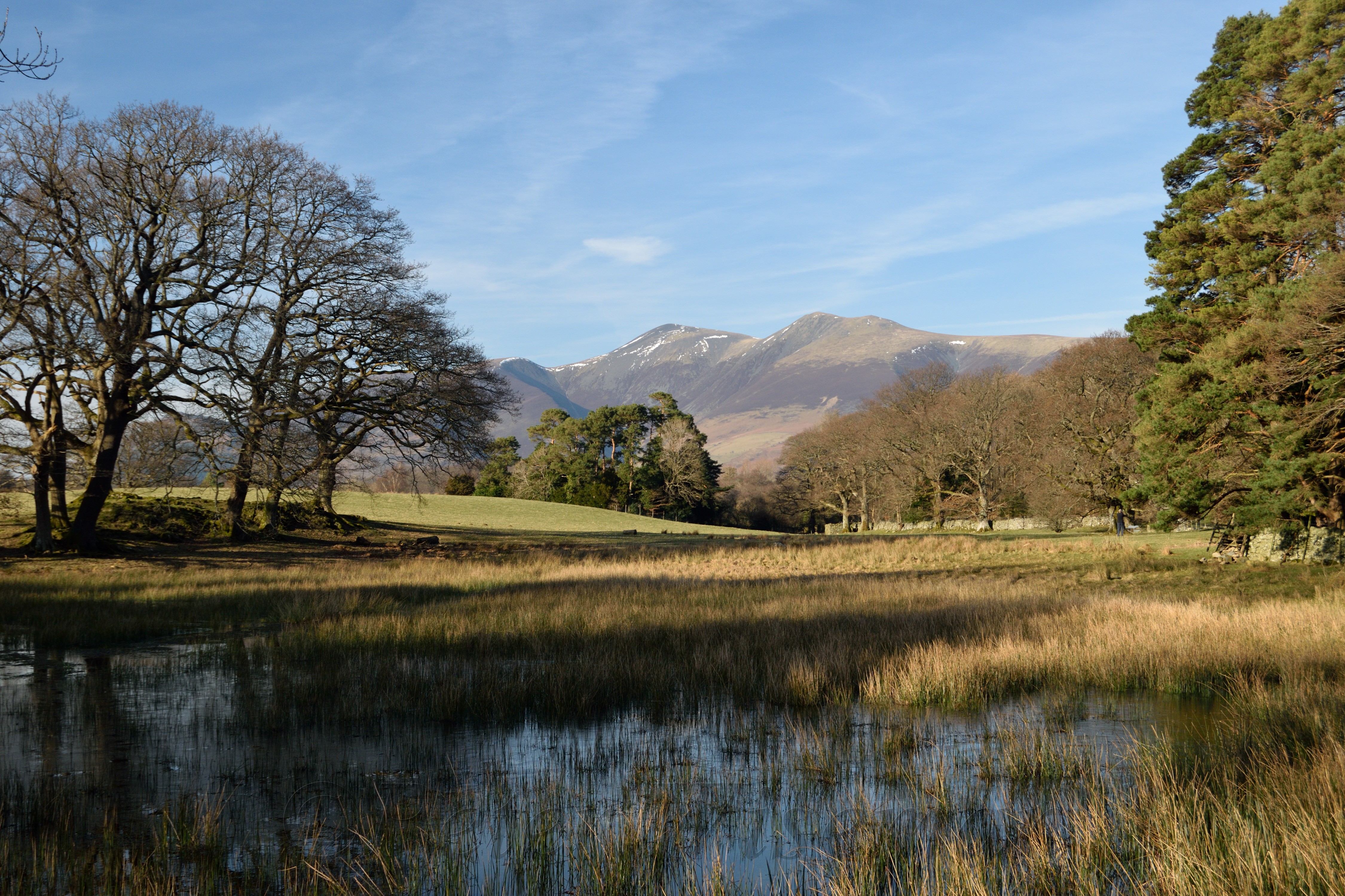 View of Lake District Fells from path by Derwentwater – artiquitage.co.uk